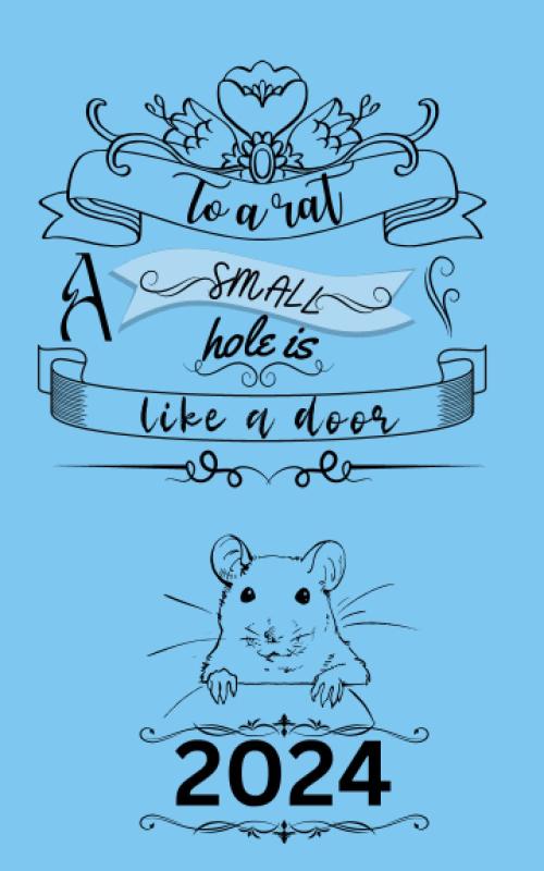 2024 Rat Planner Blue – Weekly 12 Month Diary by Wikwa Creative | 121 pages 5”x8”