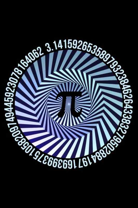 Optical Illusion Geometry Pi Day Math Geek Nerd Science 3.14: Math And Science Teacher Pi Day Gifts | Dot Grid Journal, ...