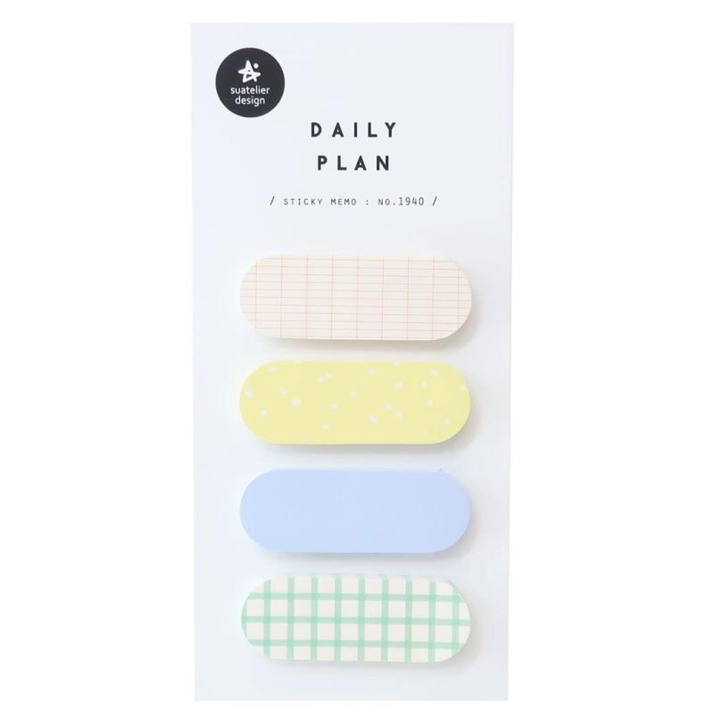 [付箋]スワテリエ付箋 デイリープラン/daily plan．30 S＆C ふせん シンプル 文具 グッズ 通販シンプルで使いやすい付箋付箋紙/メモ帳/電話メモ/伝言/ふせん文具 文房具 おしゃれ 仕事 学校 社会人 付箋