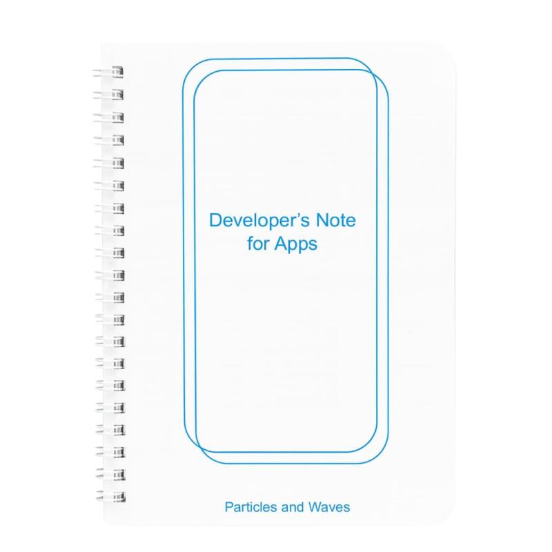 Developer’s Note for Apps (B6) 無地 アプリ開発者向けノートB6サイズ　(128mm×182mm)のリング装のノート。ページ数50ページ。白いリングを使用。無地のページでスマートフォンUIやワイヤーフレームのス...