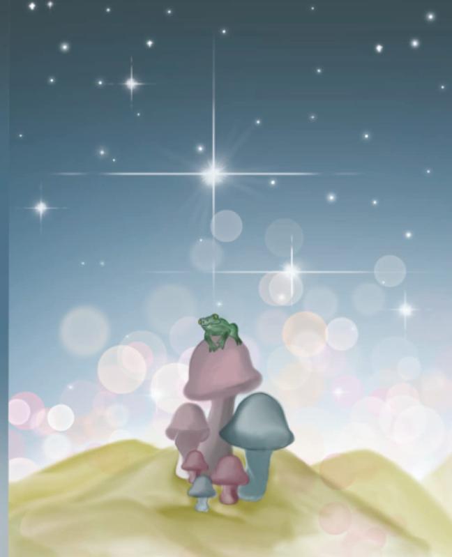 Composition Notebook: Starry night sky, mushrooms, and frog playful artwork | 120 pages 7.5 x 9.25": Unique journal...