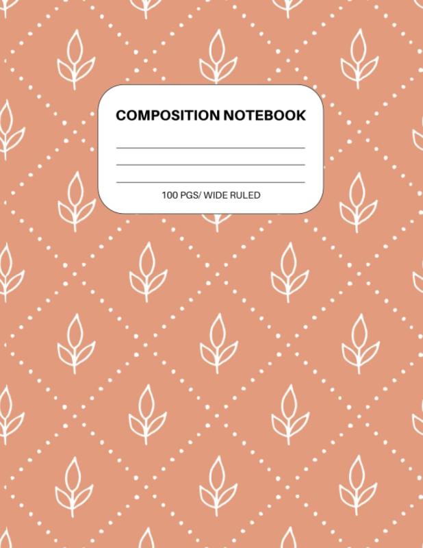 Composition Notebook Wide Ruled: BOHO composition notebook | 8.5" x 11" 100 PG | Wide ruled composition notebo...
