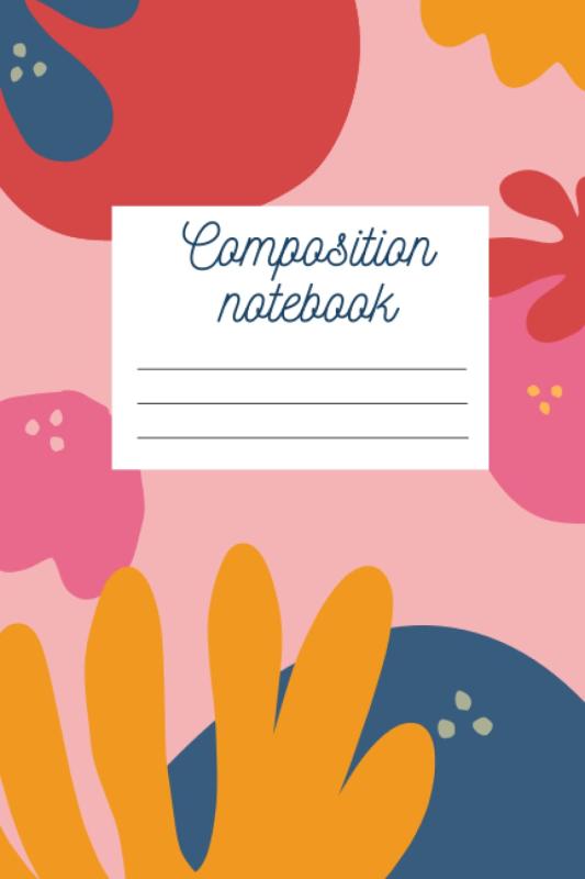 Composition Notebook Wide Ruled : Boho Notebook Aesthetic | Cute Composition Notebook Pink 6 x 9 inches | Notebook Paper...