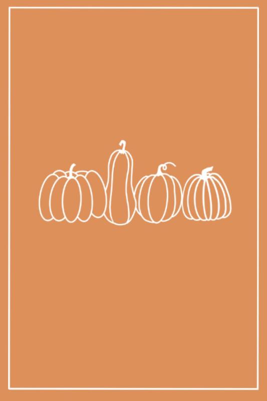 Minimalistic Pretty Lined Journal Notebook: Pumpkin themed | Small Lined Journal | 120 Pages | 6"x 9" Notebook...