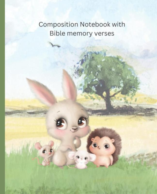 Christian notebook: Composition notebook with Bible memory verses