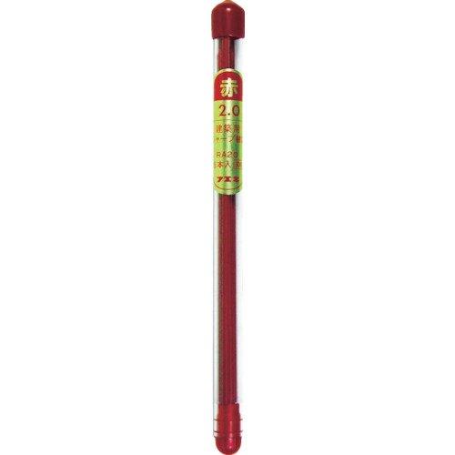 不易糊工業 建築用シャープペンシル2.0MM替芯 赤 RA20-H用途:建築用色:赤芯の太さ:2.0MM入数:6本
