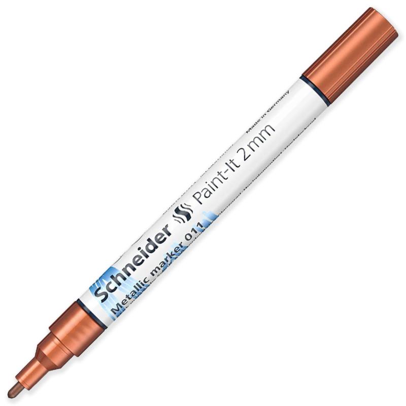 シュナイダー Schneider メタリックマーカー ペイントイット Paint it 010 / 011 (メタリックコッパー, 2mm 単品)