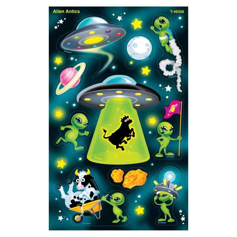 Trend シール エイリアン Alien Antics 80片 T46358かわいいシールが80枚入り子供たちへのごほうびシールにもおすすめおうちでも教室でも大活躍のトレンドのかわいいシール。手帳やカレンダー、ノートなど多用途に使えます。...