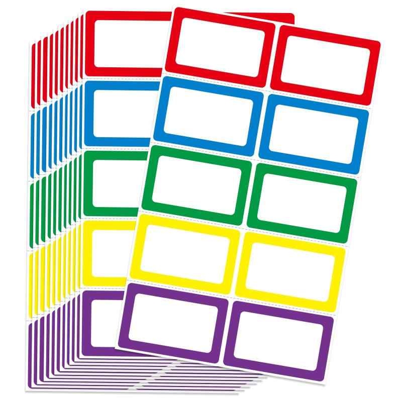 L LIKED 名札シール Hello My Name is 5色 3.5" x 2.25" ネームシール パーティー、オフィス、会議、学校用