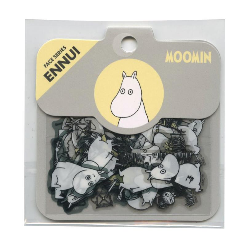 ワールドクラフト ムーミン フレークシール フェイス ENNUI MOF-FS-203表情豊かなムーミンがフレークシールで登場。【パッケージサイズ】W90×H95mm【入数】36枚(12柄×各3枚)【材質】PET【原産国】中国
