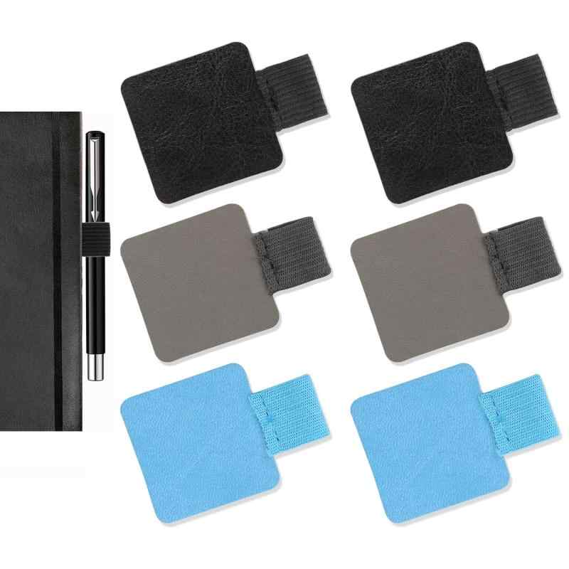 YOVOY 6枚 ペンホルダー ペンループ 接着シール式 タッチペンケース タッチペン ミニマム スリム 携帯 ステッカー式 手帳 ノート 日記 カレンダー ボールペン タブレット用 革「弾力がある」ペンループ の円の位置は弾力があり、伸縮...