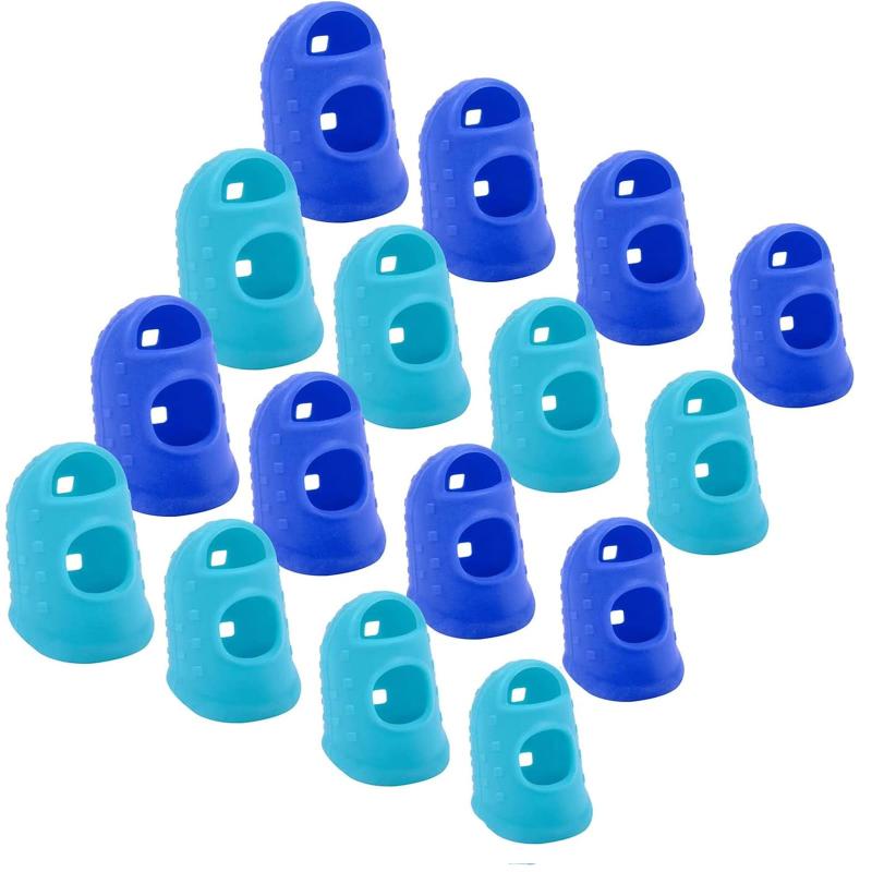 紙めくり 指サック 指先保護キャップ 事務用 シリコンゴム ペーパーグリッパー 滑り止め 16個セット(X M L XL サイズ4種 各4枚)【仕事が楽しくなるカラフルな指サック】 仕事が楽しくなるカラフルな指サック 付け心地を考慮し指にフ...