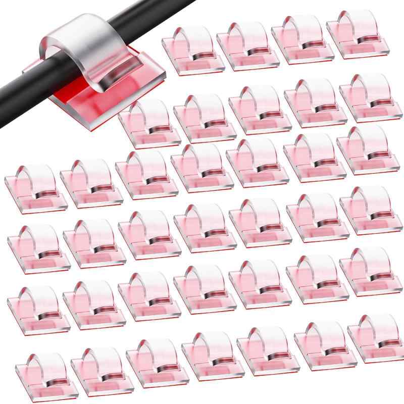 コードクリップ 50個入り ケーブルクリップ ケーブルホルダー 両面テープ 簡単設置 コード 収納 コードフック 強力粘着シート付き ケーブル 収納 コード管理 結束固定ベース 車内 家庭 オフ【製品仕様】パッケージ内容：50個入り サイズ...