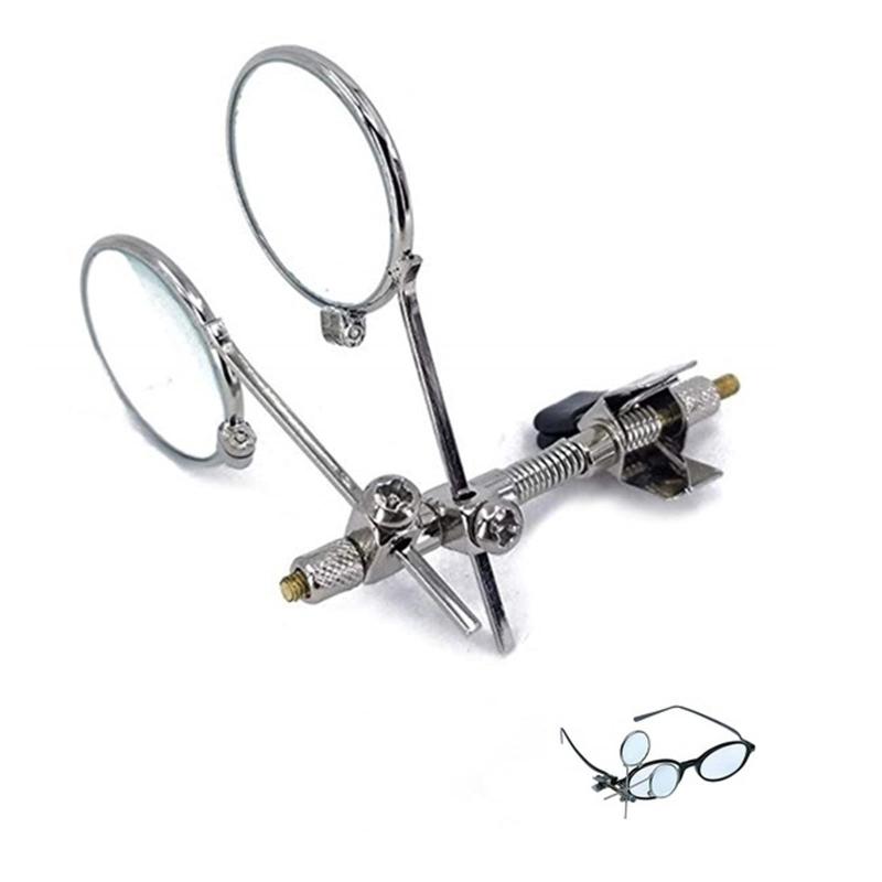 Jeweller's Eyeルーペ 10x10X ダブルアイキュラールーペ スチームパンクレンズ クリップオン レトロ拡大鏡 ジュエリー製作 修理用 軽量拡大鏡ダブルレンズクリップ式拡大鏡です。眼鏡に取り付けられます。各レンズは10倍で、組...
