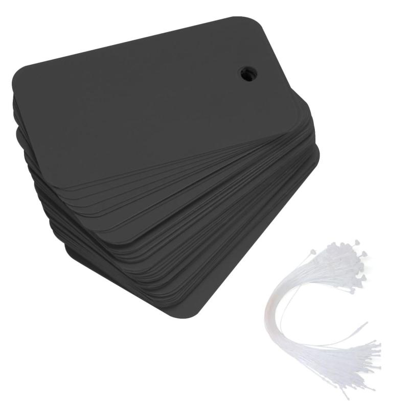 SaveSooo ネームタグ 4*6cm 20個入り 黒,紐付き 防水アイレット穴付きプラスチックしゅっかタグ【パッケージ内容】4*6cm 20個入り 黒,紐付き【素材】PVC防水PVCタグは、製品識別タグ、しゅっかタグ、素材ラベルとして、...