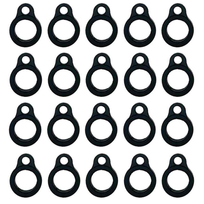SaveSooo シリコンリング 20個 シリコン 紛失防止 調節可能なリングバンドホルダー ペンデバイス用(黒です,20mm)内径: 20mm、外径: 24mm、高さ: 7mm柔らかいシリコン製、お友達とシェアするのに最適。チャームを付け...