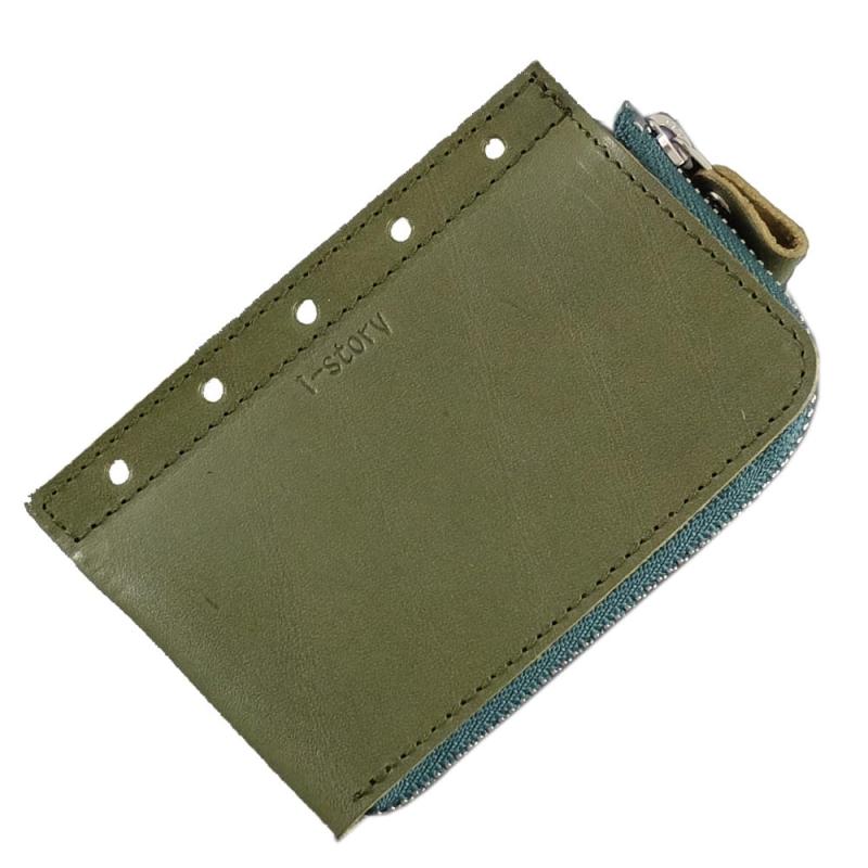 [i-story] ミニ5穴 システム手帳用リフィル (1)ファスナーケース 【栃木レザー】 日本製素材：牛革 (栃木レザー）生産国：日本サイズ：約105mmx70mm x 厚み15mm (内寸：約90mm x 50mm)重量：約23g天然...