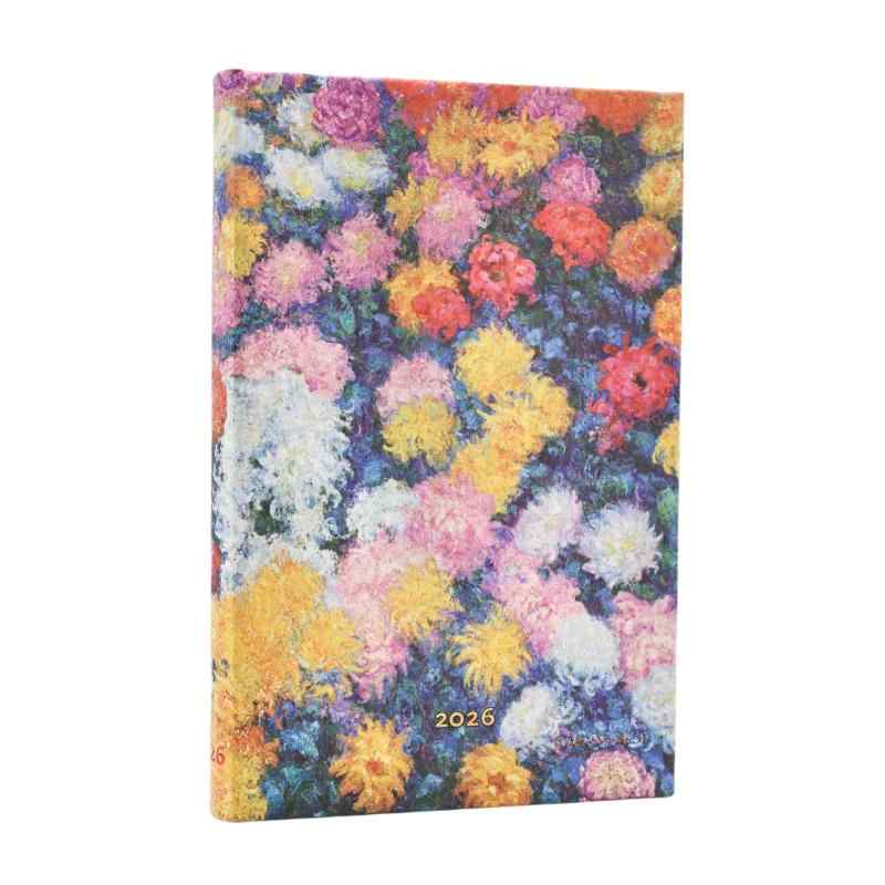 Paperblanks/ペーパーブランクス 2026年度 英語版ダイアリー ハードカバー Monet's Chrysanthemums ミニ DE0732-7英語版ダイアリー