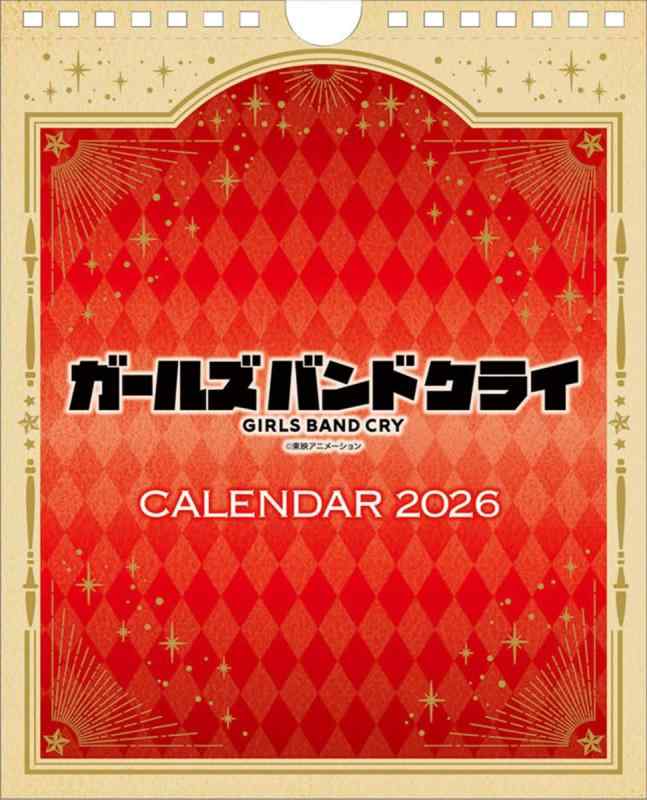 ガールズバンドクライ CL-018 2026年 壁掛け卓上兼用カレンダー【サイズ】約210×170mm(壁掛け使用時)【素材】本体：紙/リング：鉄、ナイロン