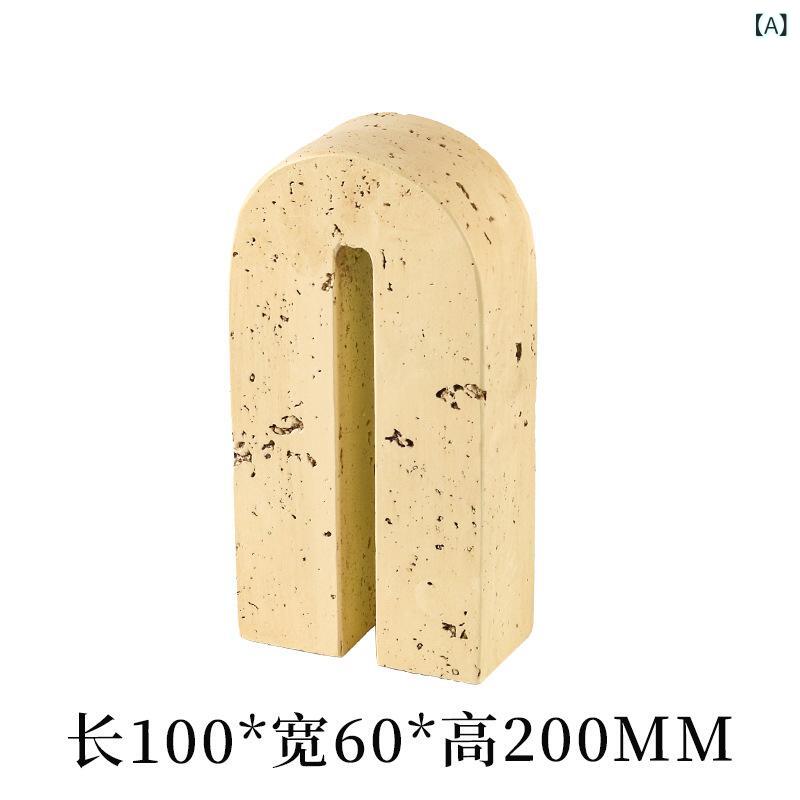 新しい 中国 式の 創意 的な 幾何 学は 穴の 石の アーチの 形の 装飾 品の サンプルの 部屋の 客間の 書斎の 本を まねて デスク トップの 装飾 品に 頼って います。材質: 合成樹脂カテゴリ: ジオメトリパッケージ: 紙箱包装...