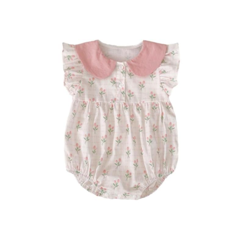 [Baby koi] ベビー服半袖夏服カバーオール前開き女の子ロンパース赤ちゃん出産準備ガールズカジュアル普段着お宮参り七五三バースデー贈り物襟付きコットン素材のやわらかな肌触りよいデザインのロンパース。シンプルな無地なので、結婚式などのセ...