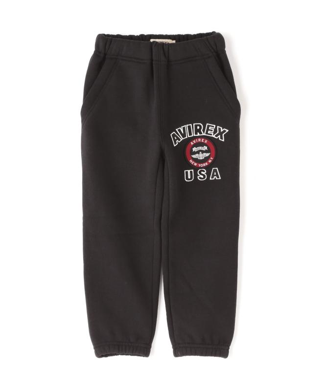 [Avirex] [アヴィレックス] キッズ VARSITY LOGO SWEAT PANTS バーシティ ロゴ スウェット パンツ 783-3910951[原産国]:中国製