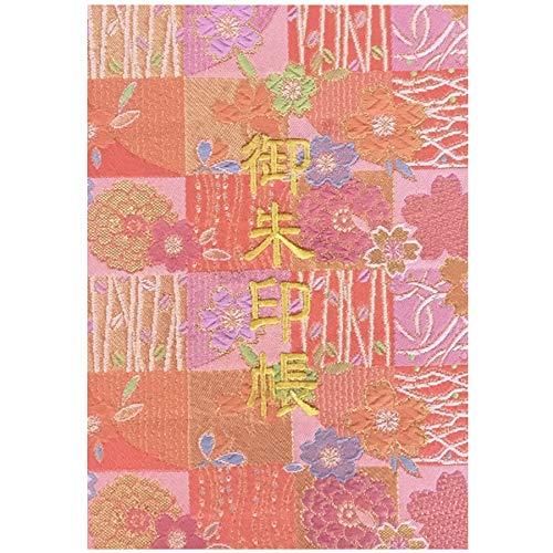 千糸繍院 御朱印帳XL【桃桜市松】西陣織 金襴装丁/刺繍文字 蛇腹式48ページ 特大判高価な西陣織の金襴生地で装丁した全48ページ、蛇腹式の特大判サイズ御朱印帳です。表紙の「御朱印帳」文字は刺繍で仕上げていますので、文字に立体感があります。...