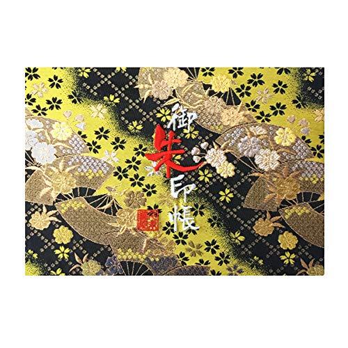 千糸繍院 御朱印帳WM【芥子扇桜】西陣織 金襴装丁/刺繍文字 蛇腹式48ページ 見開き中判高価な西陣織の金襴生地で装丁した全48ページの蛇腹式の見開き中判サイズの御朱印帳です。表紙の「御朱印帳」文字はカッコイイ筆文字書体を刺繍で仕上げていま...