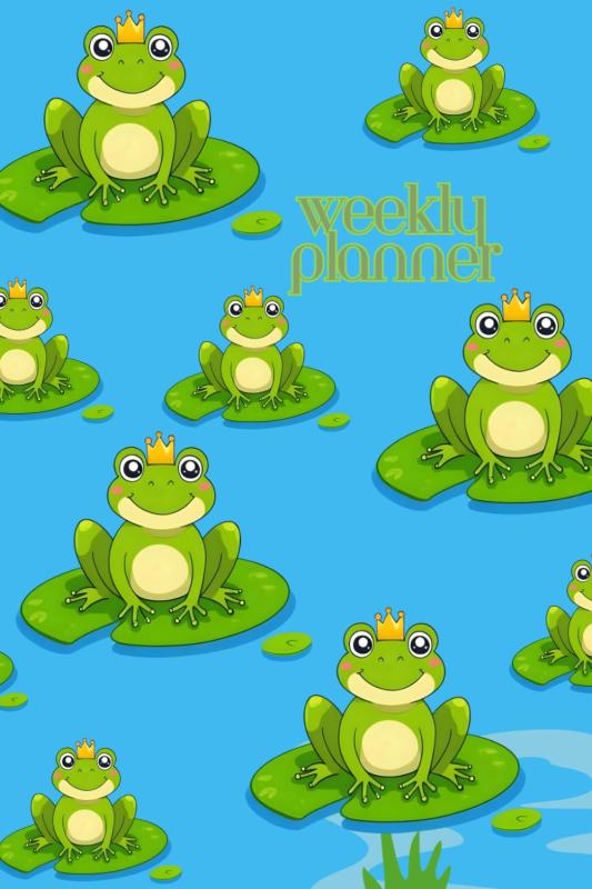 Weekly Planner: Dreamers Frog Design:The Best Weekly Diary, Get things done, Day Planner, Goals journal, Reflection diar...