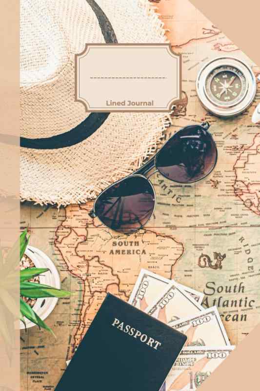 Lined Journal: World Traveller Print | 200 Page Journal, Planner, Composition, Jotter, Ruled Notebook, Stationery Suppli...