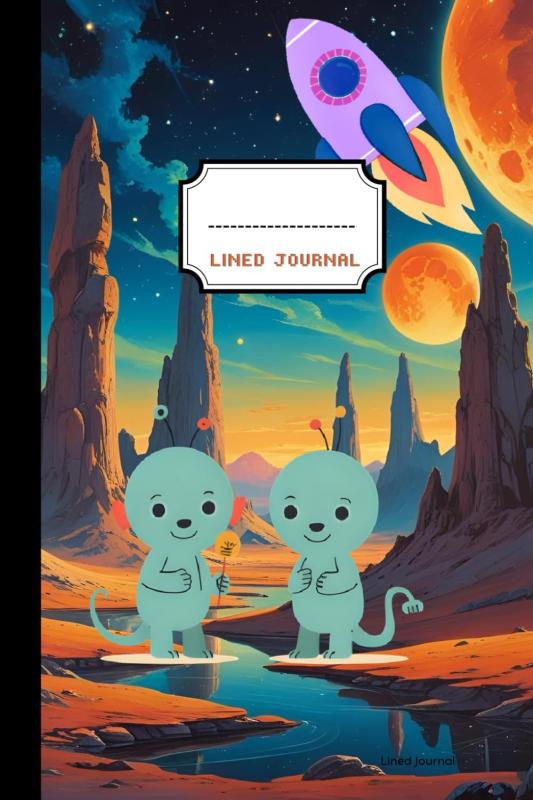 Lined Journal: Alien Print | 200 Page Planner, Composition, Jotter, Ruled Notebook, Stationery Supplies | Design Workboo...