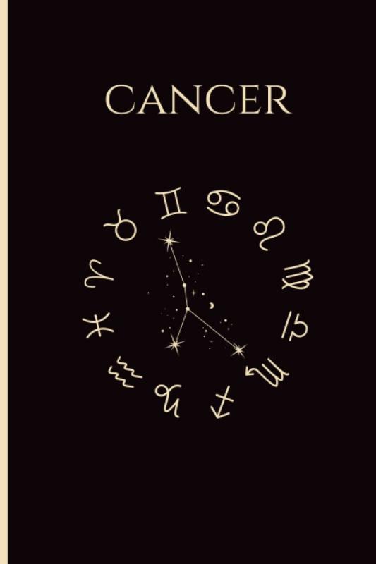 Cancer Journal: Black Journal, Astrology Notebook, Zodiac Sign Journal, Cancer Zodiac Gift