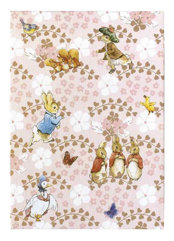 セントレディス(St.Lady's) ピーターラビット 書き置き御朱印帳 Flower carpet【ST-TP0015】・蛇腹式　両面収納　18枚 ・ゴムバンド付き ・表題シール御朱印帳：（表紙）PP貼紙、（中紙）紙 ゴムバンド：ゴム・合成皮革