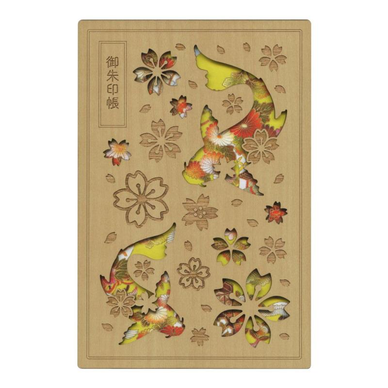 レーザー加工 木製表紙 御朱印帳【千代鯉】きれい 23112CKO品番：23112CKO