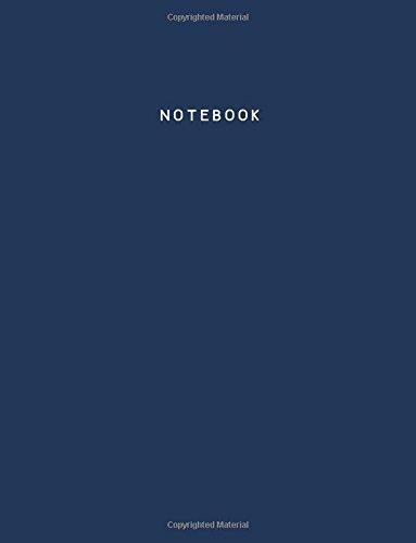 Notebook: Navy Blue, Ruled, Soft Cover, Letter Size (8.5 x 11), Notebook: Large Composition Book, Journal