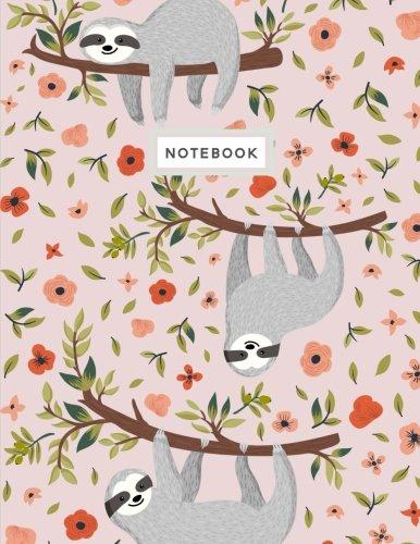 Notebook: Sloth Pink Blush Notebook (Composition Book, Journal) (8.5 x 11 Large)