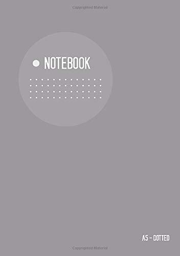 Dotted Notebook A5: Journal Notebook Gray, Light Circle Design, Blank, Dot Grid, Medium, Soft Cover, Numbered Pages, No ...