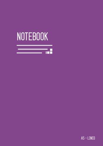 Lined Notebook A5: Journal Notebook Purple with Date, Smart Design for Work, Blank, Ruled, Medium, Soft Cover, Numbered ...