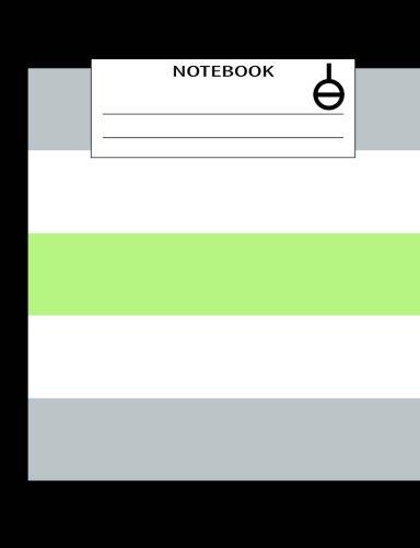 Notebook: Agender Grey Green White Flag Colors And Symbol Composition Book Journal (7.44"x9.69" - 150 Pages - ...