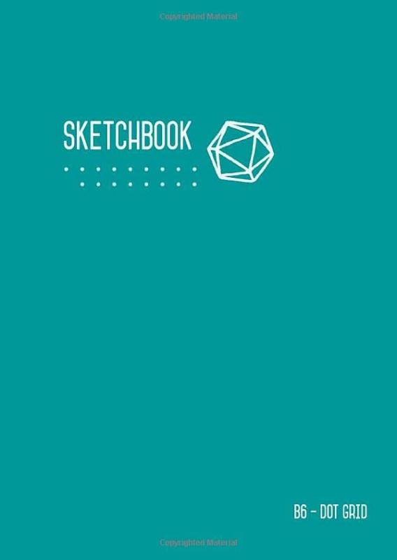 Dot Grid Sketchbook B6: Teal, Smart Design, Small, Soft Cover, Numbered Pages, Dotted Notebook for Drawing and Doodling ...