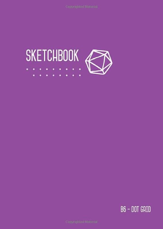 Dot Grid Sketchbook B6: Purple, Smart Design, Small, Soft Cover, Numbered Pages, Dotted Notebook for Drawing and Doodlin...