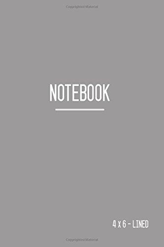 Lined Notebook 4x6: Gray, Journal Notebook with Date, Smart Design, Traveler, Ruled, Small, Soft Cover, Numbered Pages