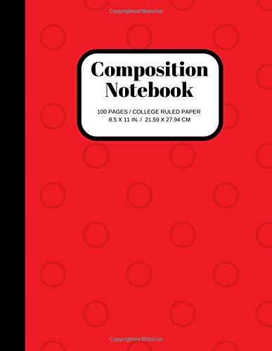 Composition Notebook: 100 Pages, College Ruled, One Subject Notebook, Circle Design