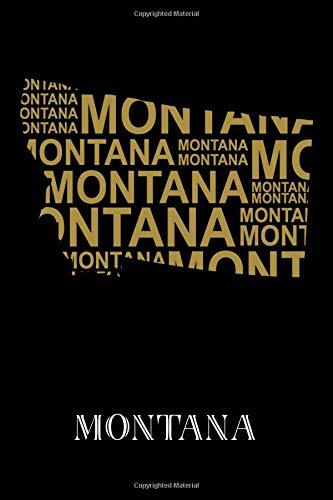 Montana: Writing Journal to Write In, Lined Notebook, US State of Montana, Map Shape Design Themed Gift, Blank Book, 6&q...