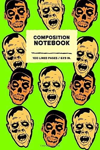 Composition Notebook: Zombie Halloween Notebook, 100 Lined Pages