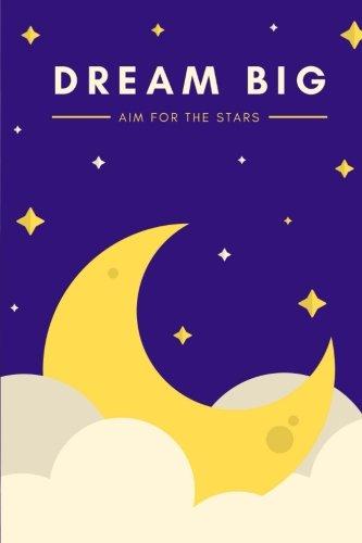 Dream Big, Aim for the Stars: 100 Lined Pages, Daily Journal Notebook, Midnight Purple (Medium, 6 x 9 inches)