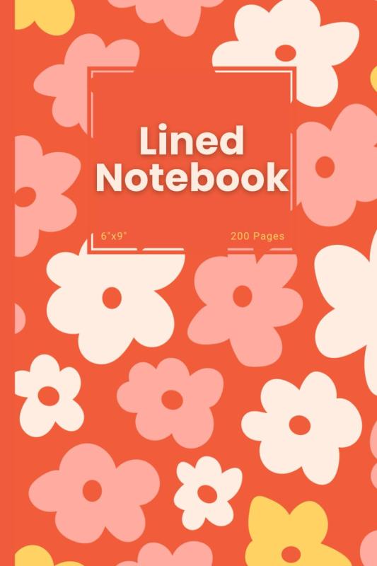 Lined Notebook 6" x 9" 200 Pages: Daisy's Cover | Jotter, Journal, Planner, Composition, Ruled Note Book, Stat...