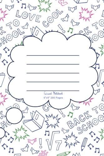 Lined Notebook 6" x 9" 200 Pages: White Cover | Jotter, Journal, Planner, Composition, Ruled Note Book, Statio...