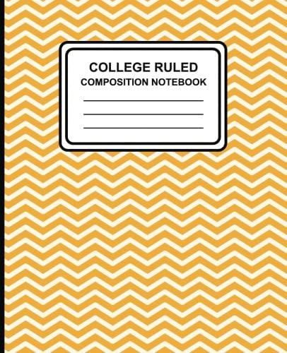 College Ruled Composition Notebook: Chevron (Yellow)