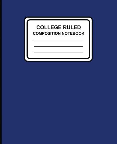 College Ruled Composition Notebook: Solid (Blue)
